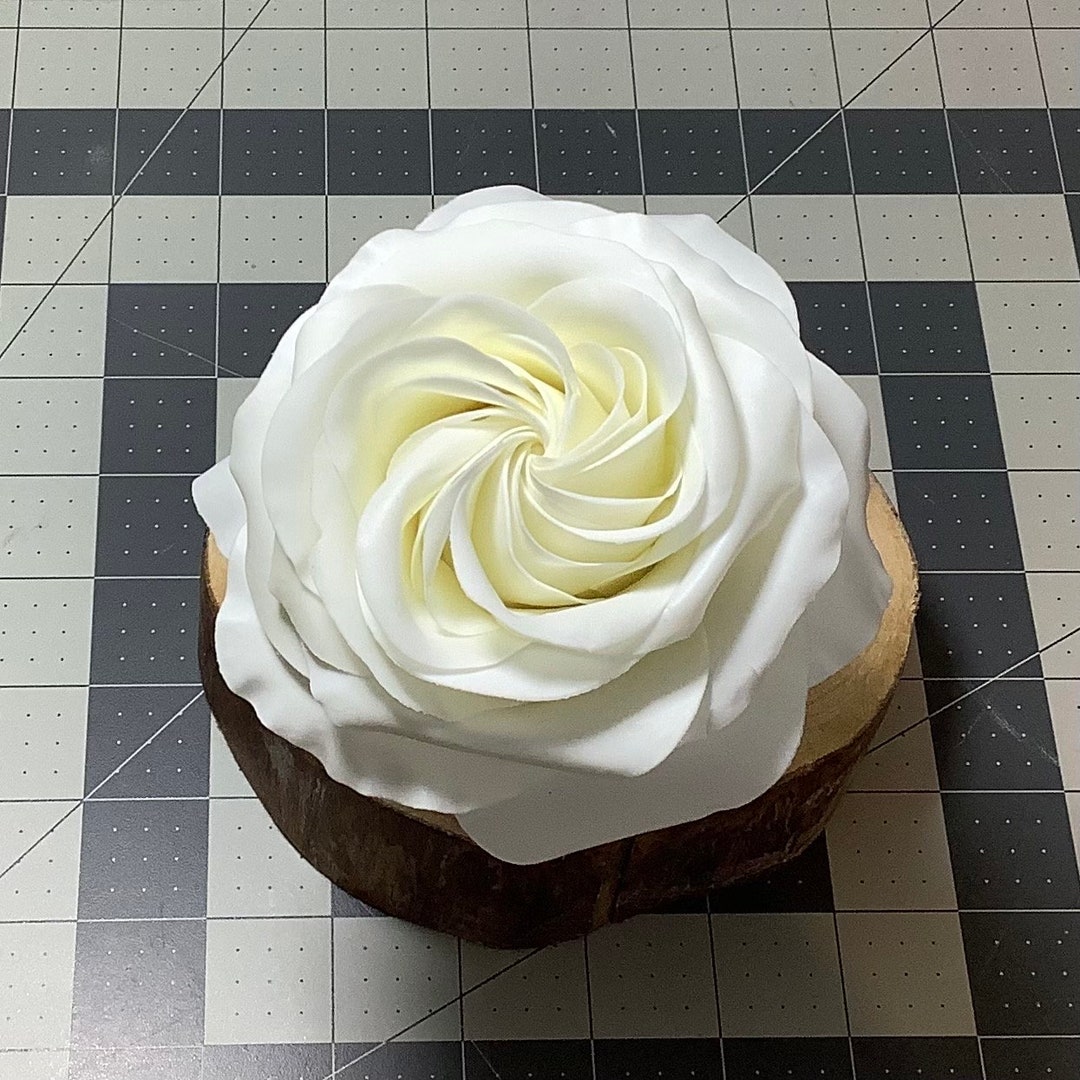 Sugar Rose Cake Topper - 4 Inches, Rose Sugar Flower, Sugar Flower ...