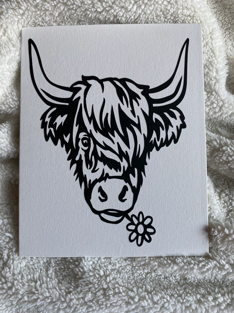 Highland Cow Paint and Sip (set of 4) - Etsy