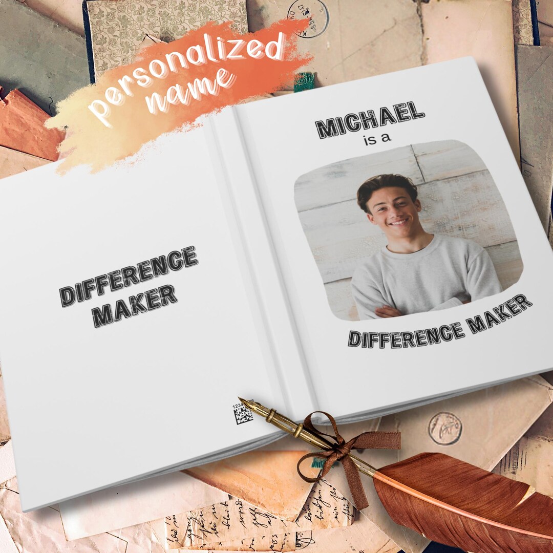 Difference Maker Journal With Personal Photo College Boy Journal Bible ...