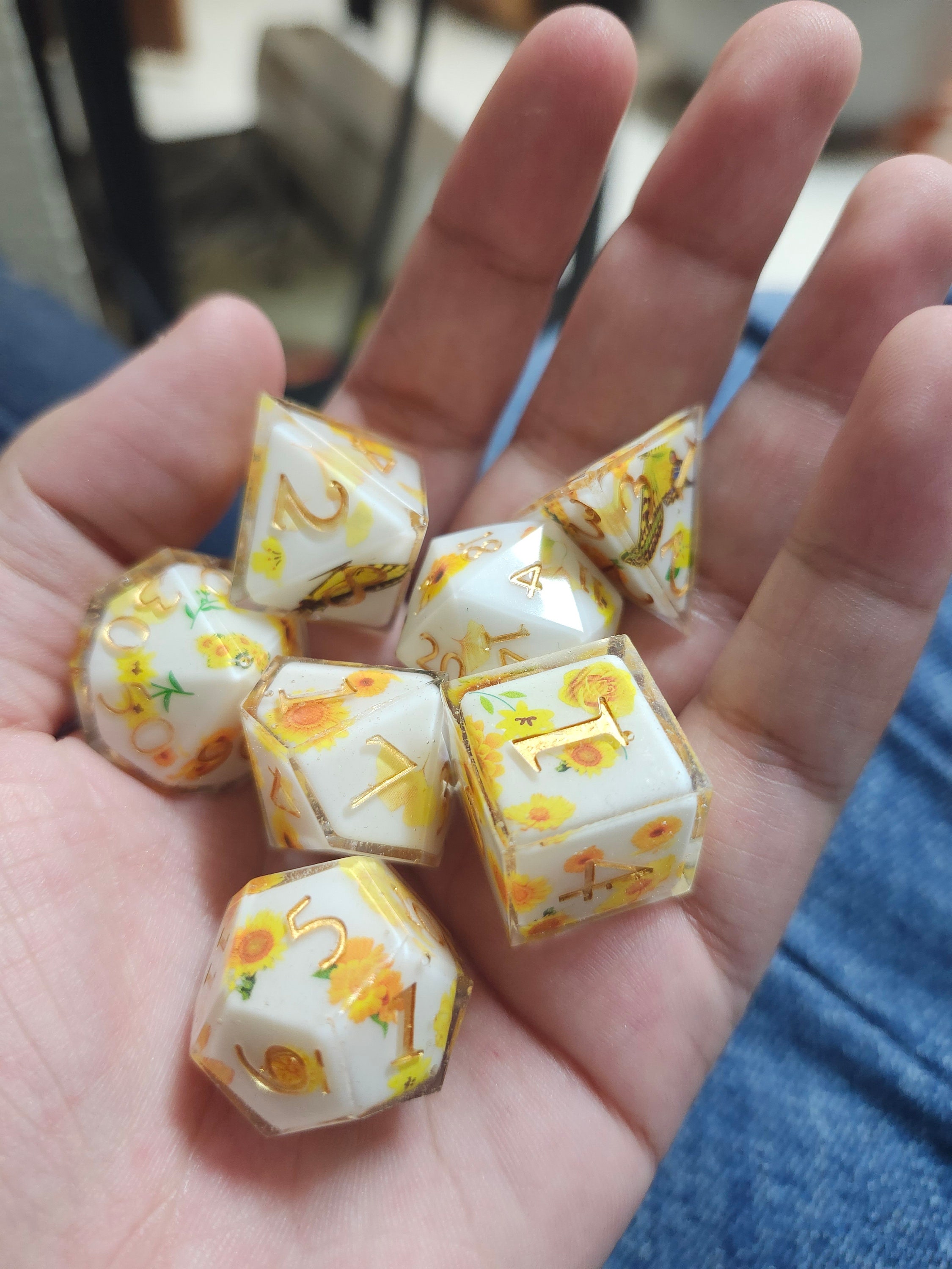 Porcelain Yellow Dice Set - Etsy