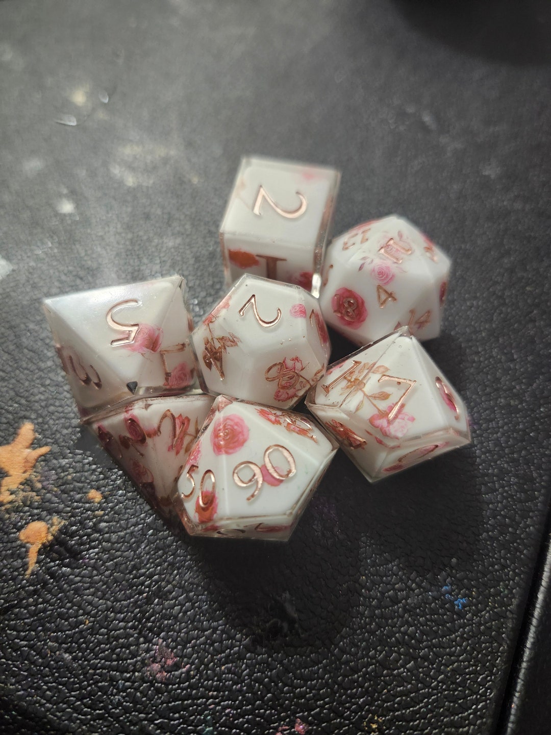 Porcelain Rose Dice Set - Etsy