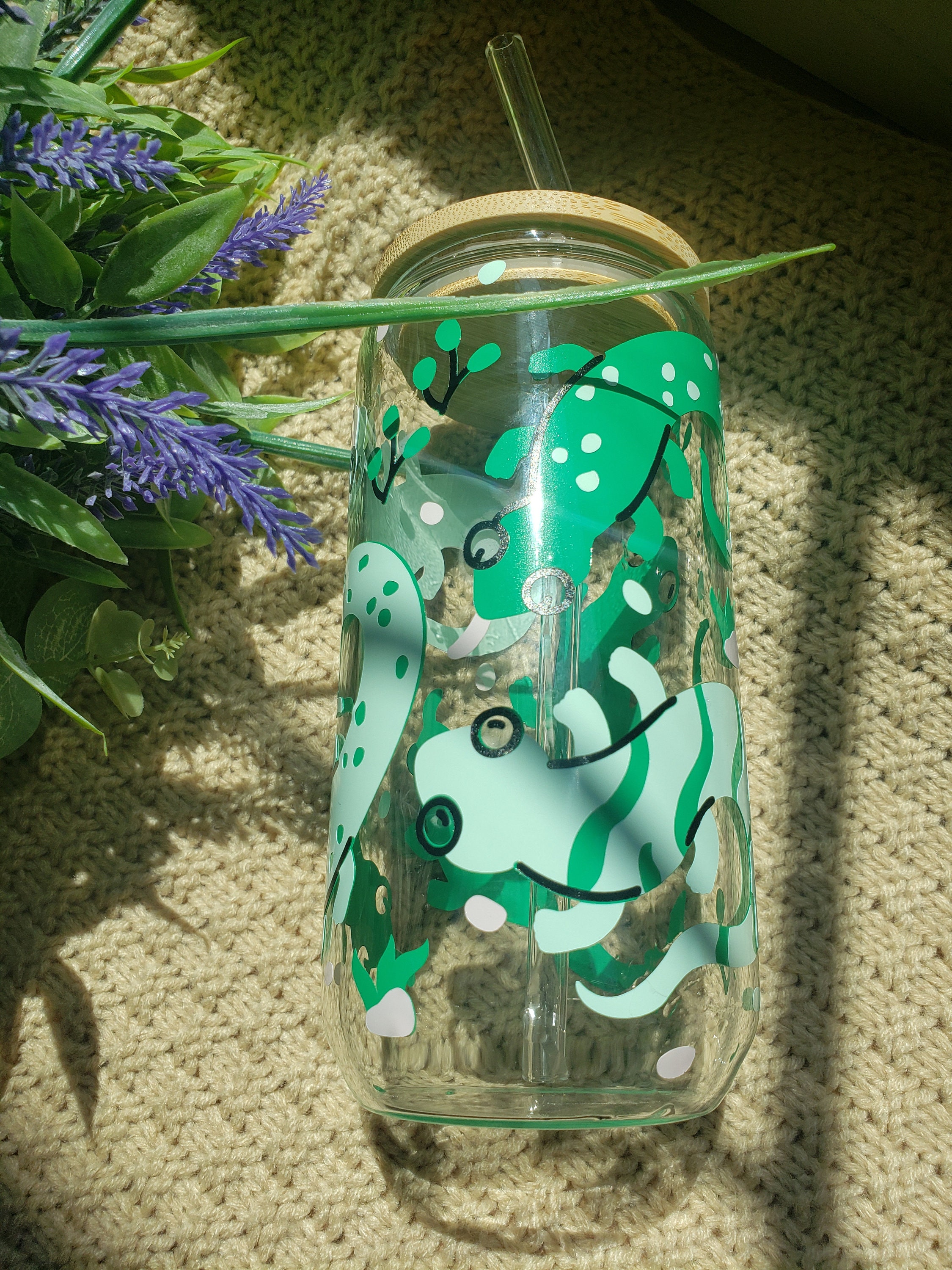 Little Geckos Glass Vinyl Cup - Etsy