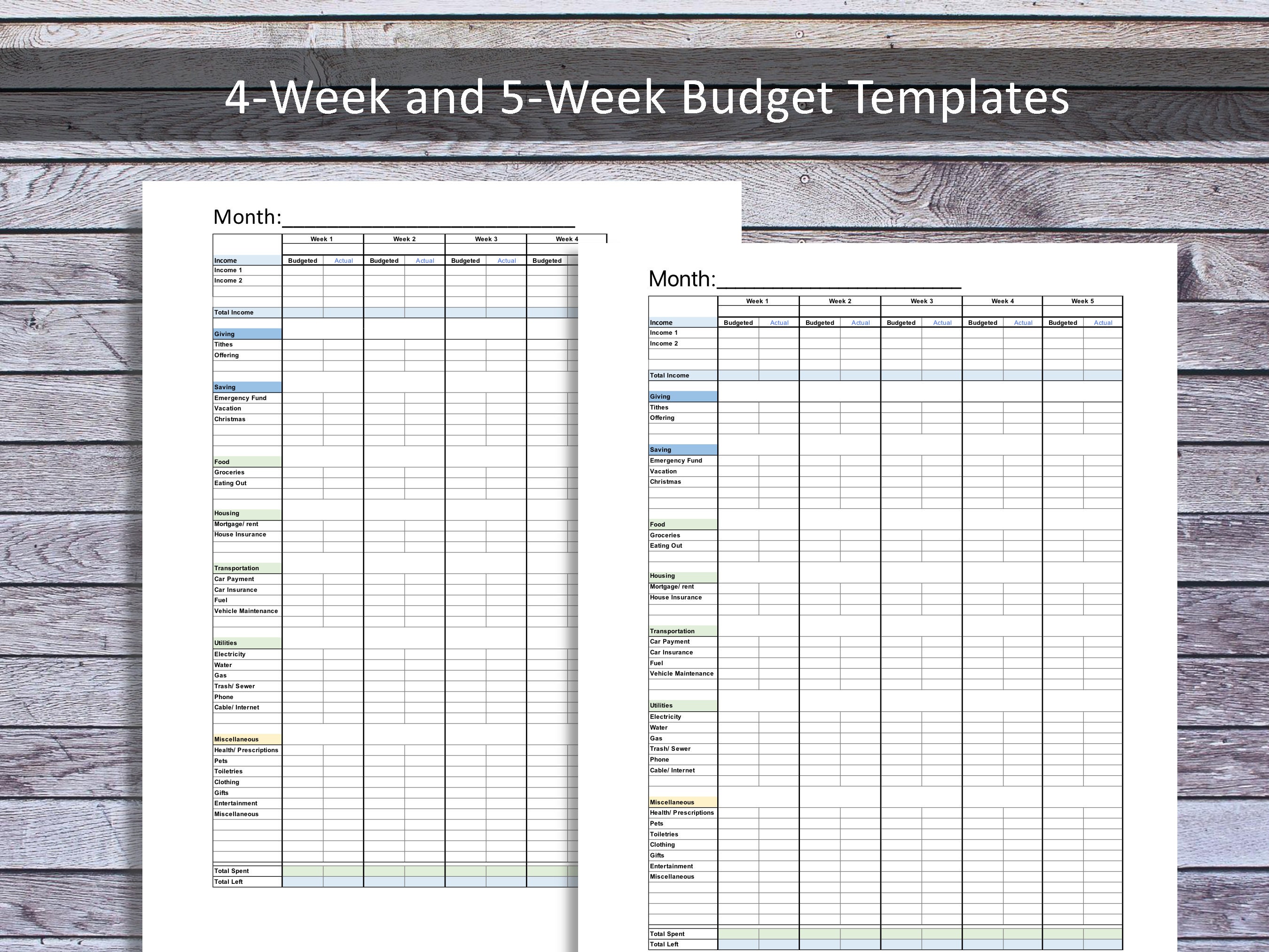 Simple Weekly Budget, Weekly Budget, Paycheck Budget, Easy Budget ...