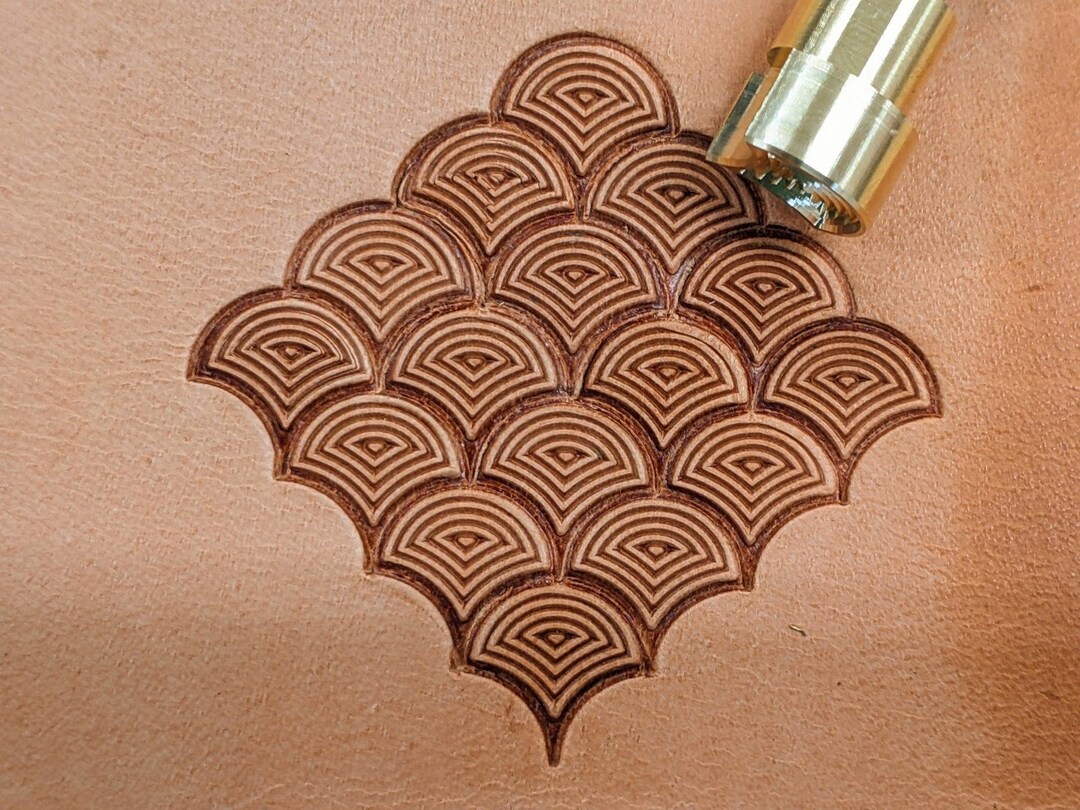 Lined Scale Armor/fish Scale Brass Leather Stamp B3 - Etsy