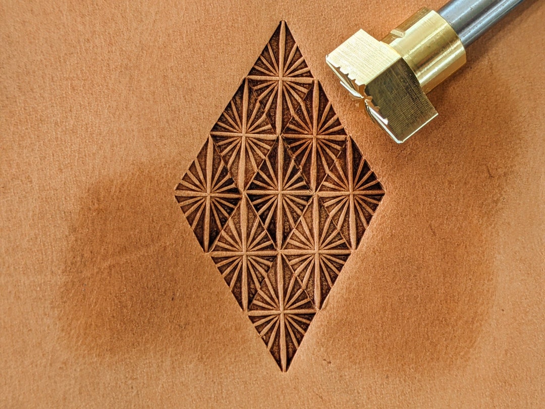 Large Sunburst Diamond Brass Leather Craft Stamp B115 - Etsy