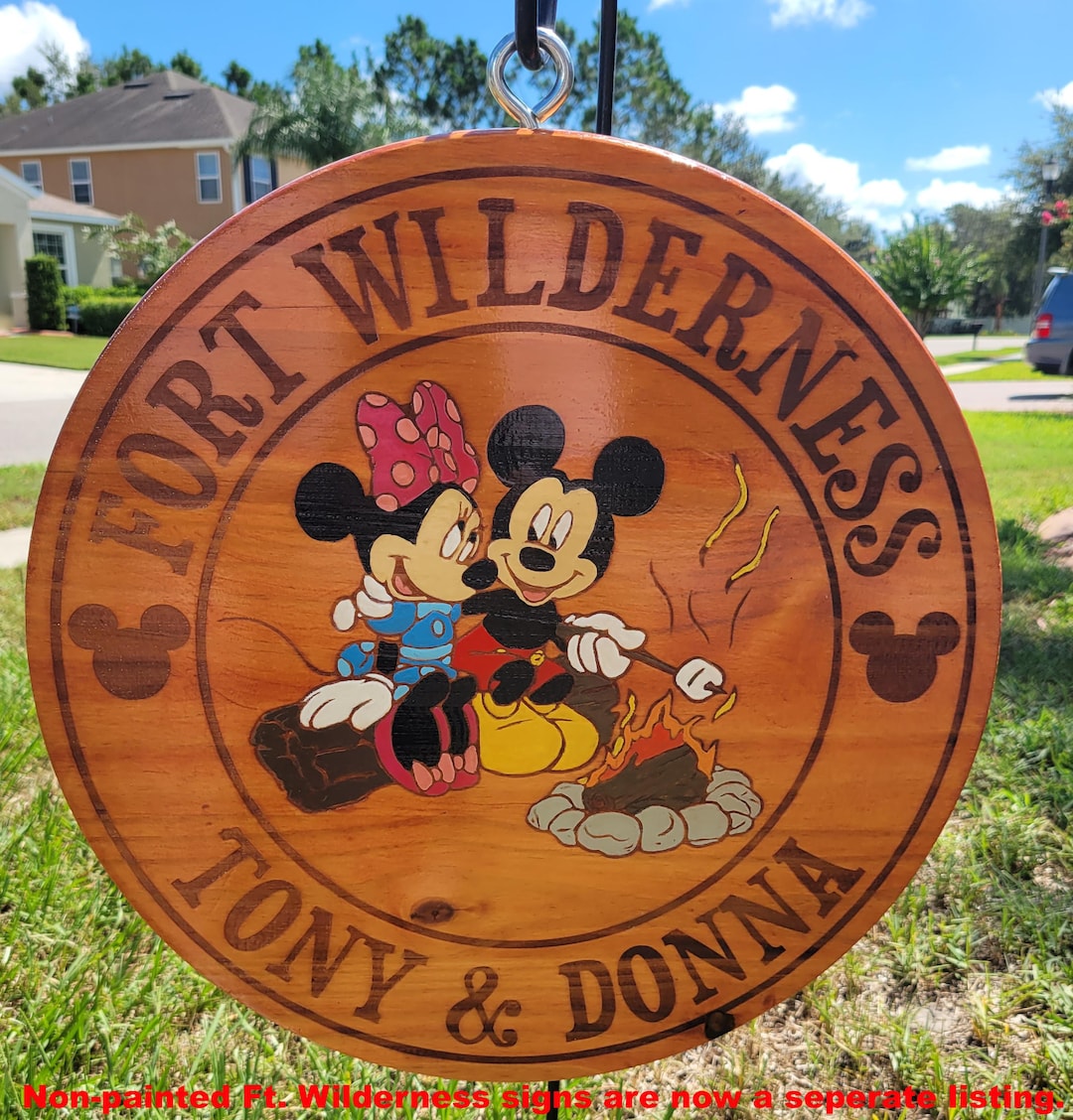 Fort Wilderness Camp Sign- Hand Painted Color - Disney - Etsy