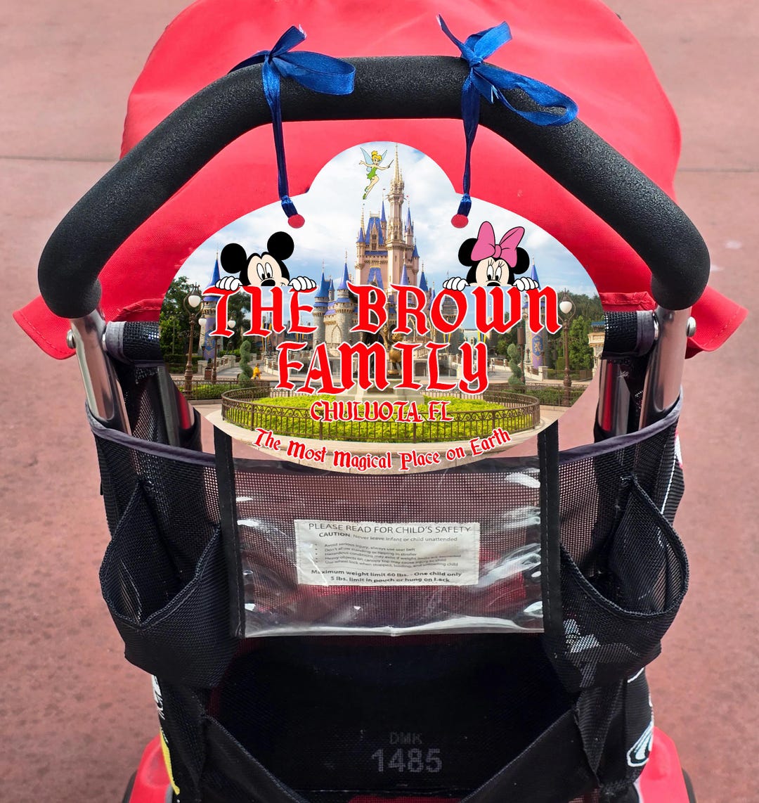 Disney Magic Kingdom Stroller Full Color Acrylic Nametag Sign 10" - Etsy