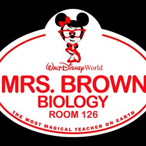 Disney Teacher Door Sign – Engraved Classroom Name Tag - Etsy