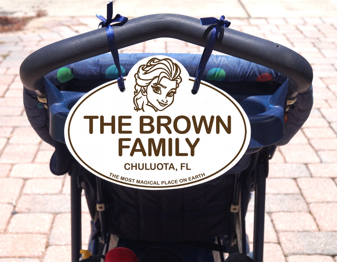 Disney Stroller Sign 10" - Character Nametag Stroller Sign - Etsy