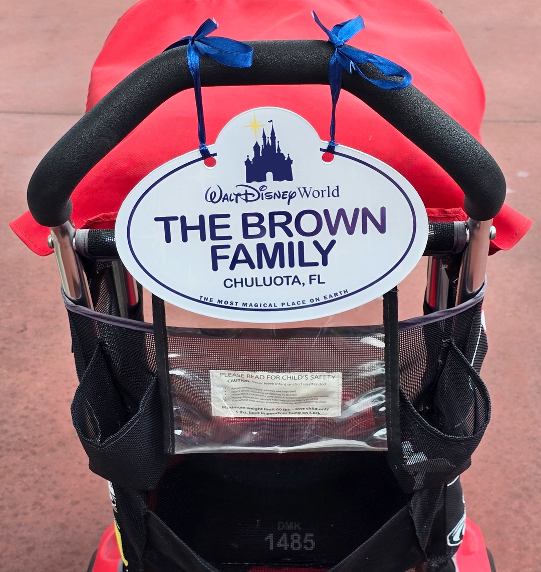 Disney Stroller Full Color Acrylic Nametag Sign 10" - Cast Member Name ...
