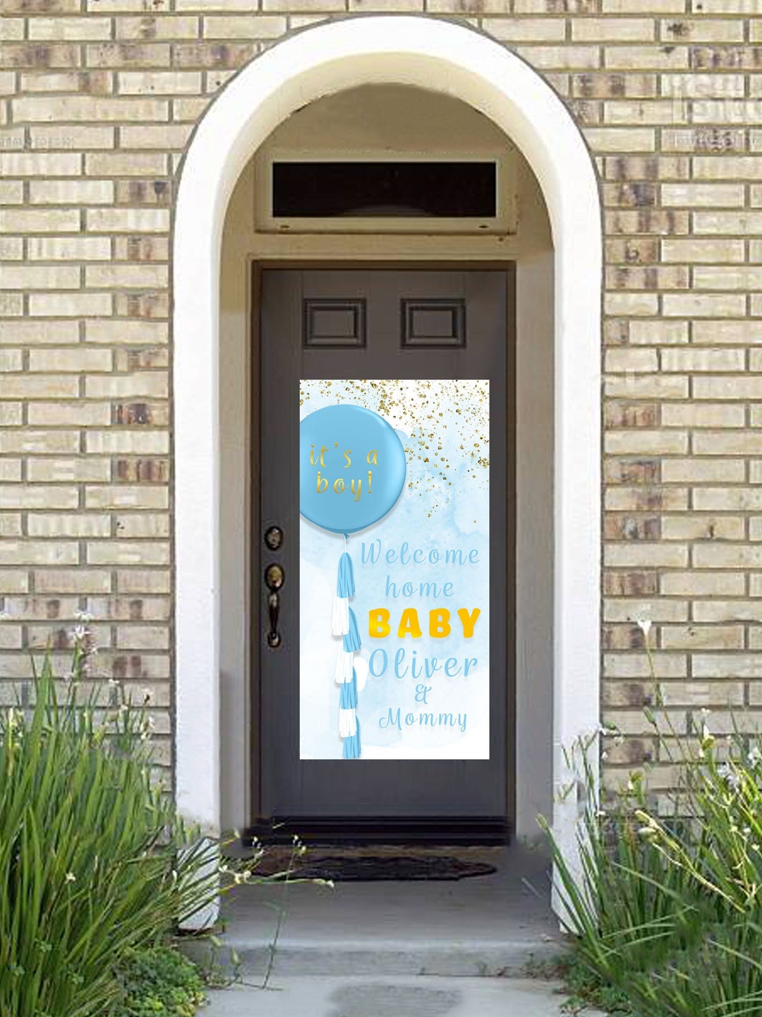 Its a Boy Door Banner/ Welcome Home Door Banner/ Mommy and Baby Door ...