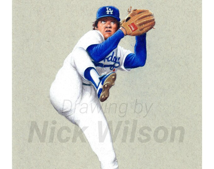 Fernando Valenzuela Colored Pencil Art Print - Etsy