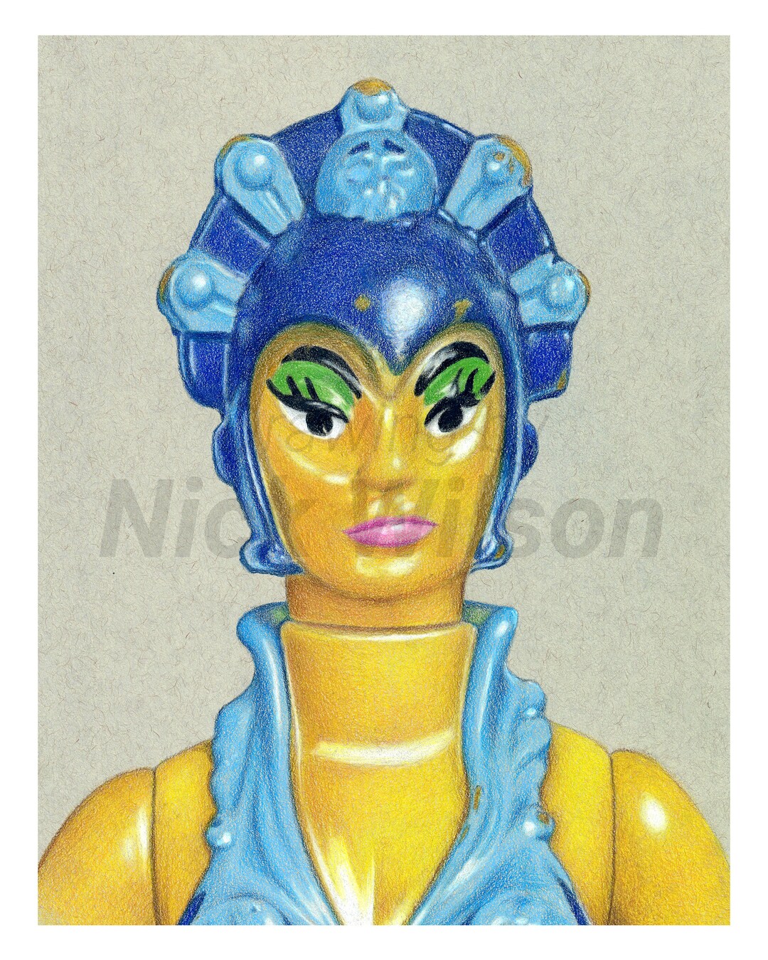 Evil-lyn Colored Pencil Art Print - Etsy