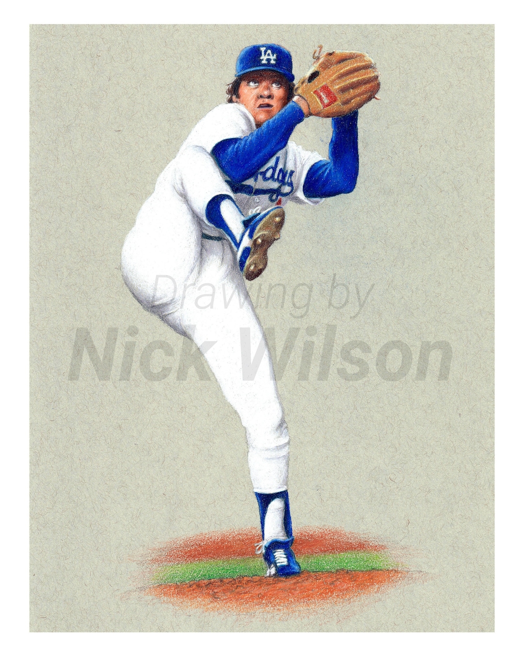 Fernando Valenzuela Colored Pencil Art Print - Etsy