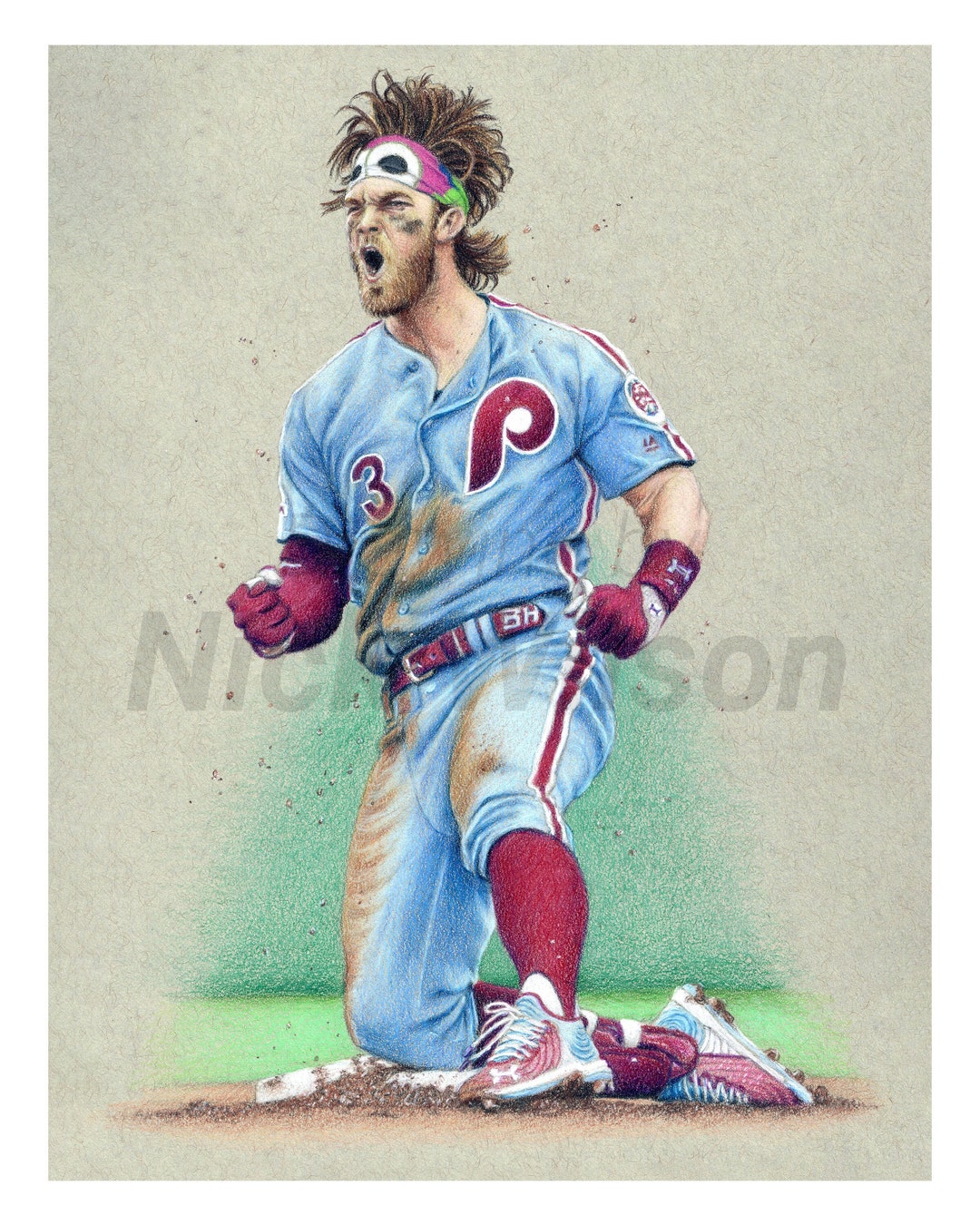 Bryce Harper Colored Pencil Art Print - Etsy