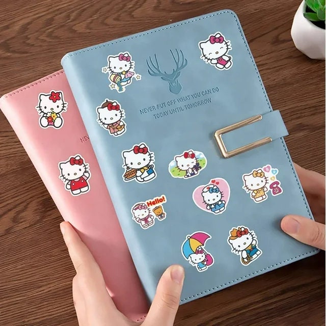 50 Hello Kitty Stickers, Cute Anime Stickers Kids Toy DIY Diary ...