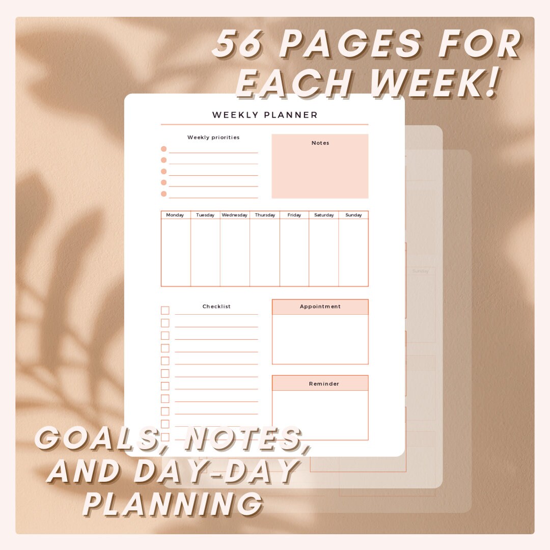 Cherry Blossom Undated Digital Planner, Goodnotes Journal (PDF) - Etsy