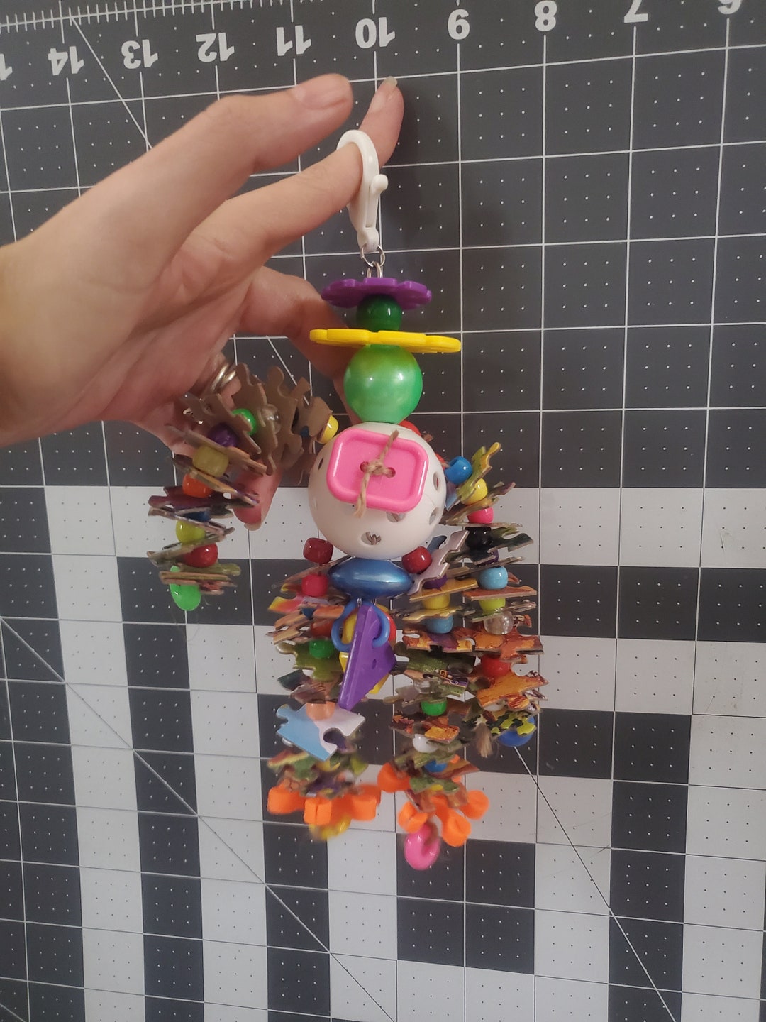 Puzzled Robot--- Hanging, Shreddable, Rattley Toy for Small Birds - Etsy