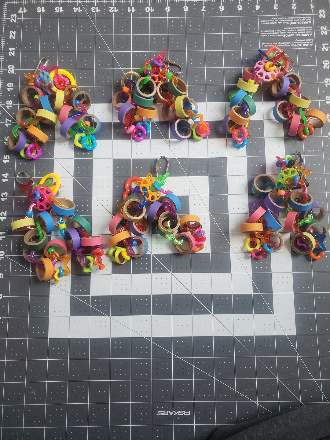 Linked Bagels ((colorful Rattley Shreddable Hanging Bird Toy)) - Etsy