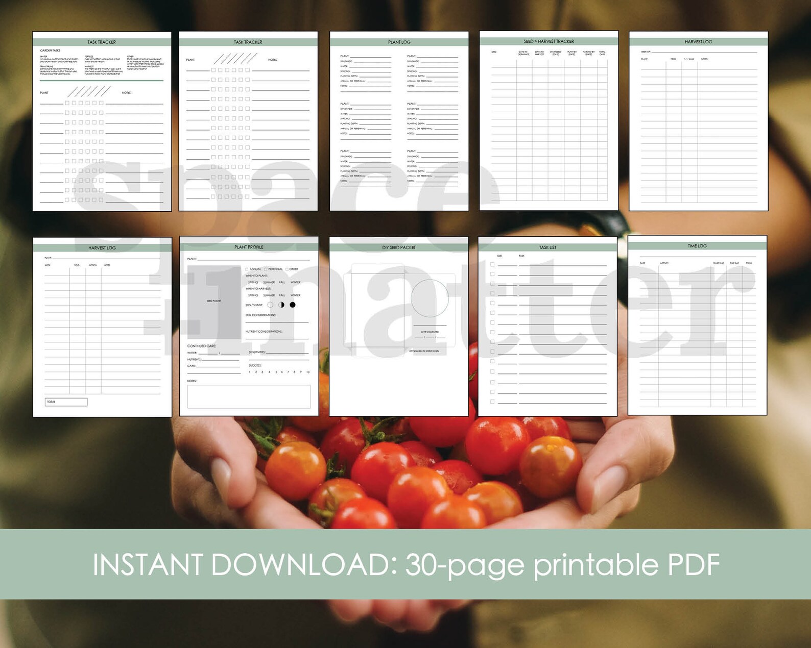 Produce Garden Guide Logbook Printable - 30 Pages / Instant Download ...