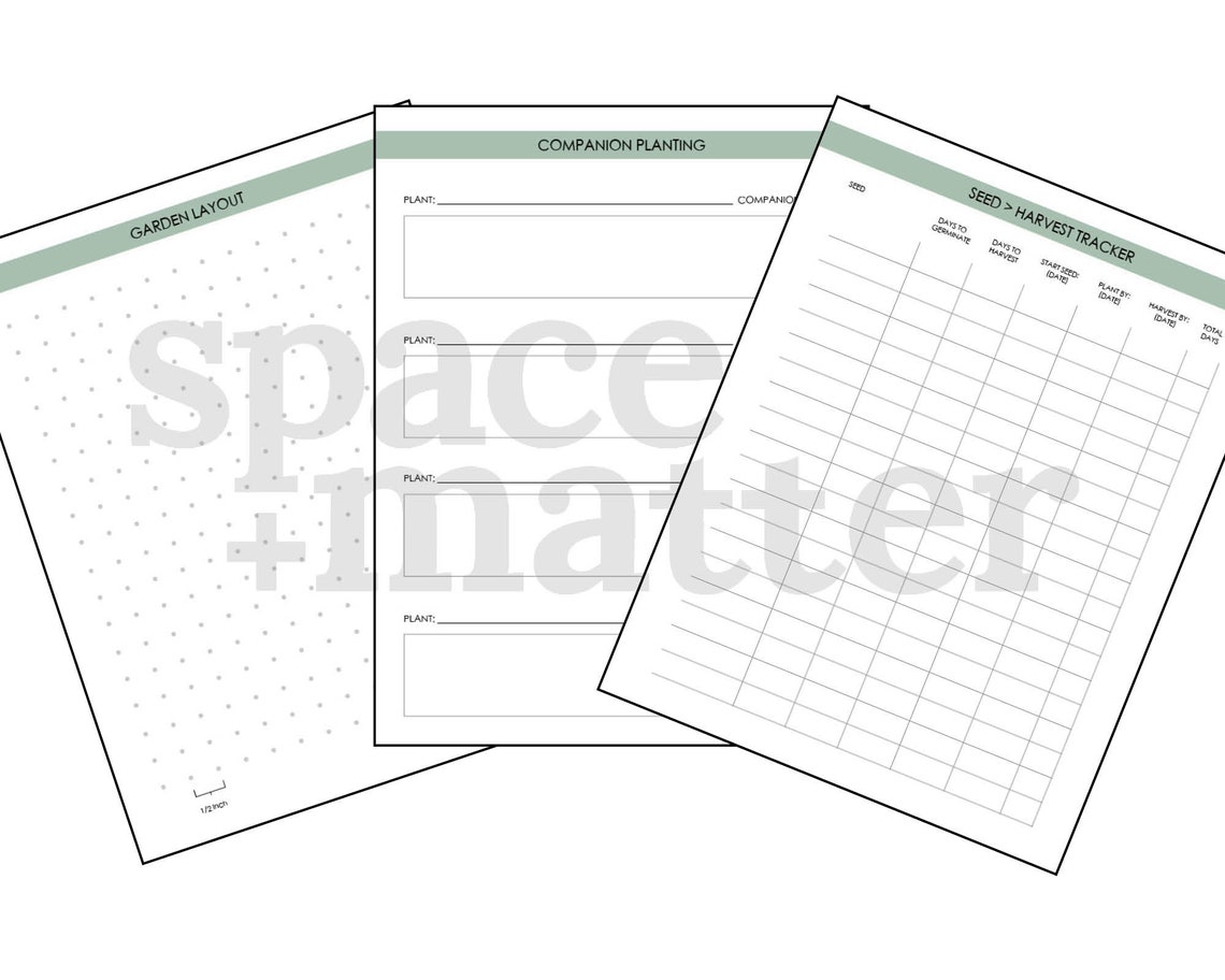 Produce Garden Guide Logbook Printable 30 Pages / Instant Download ...