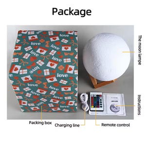 Personalized 3D Moon Lamp With Custom Photo Print Picture Night Light ...