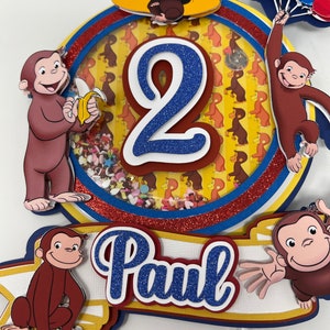 Curious George Cake Topper, Curious George Birthday, Curious George ...