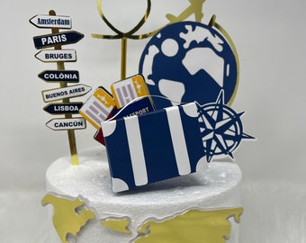 Cake Topper Con Diseño Latino colombia Cuba República - Etsy