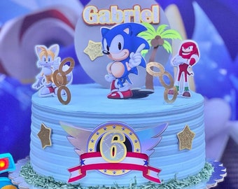 3D Cake Topper Sonic Cake Topper - Etsy