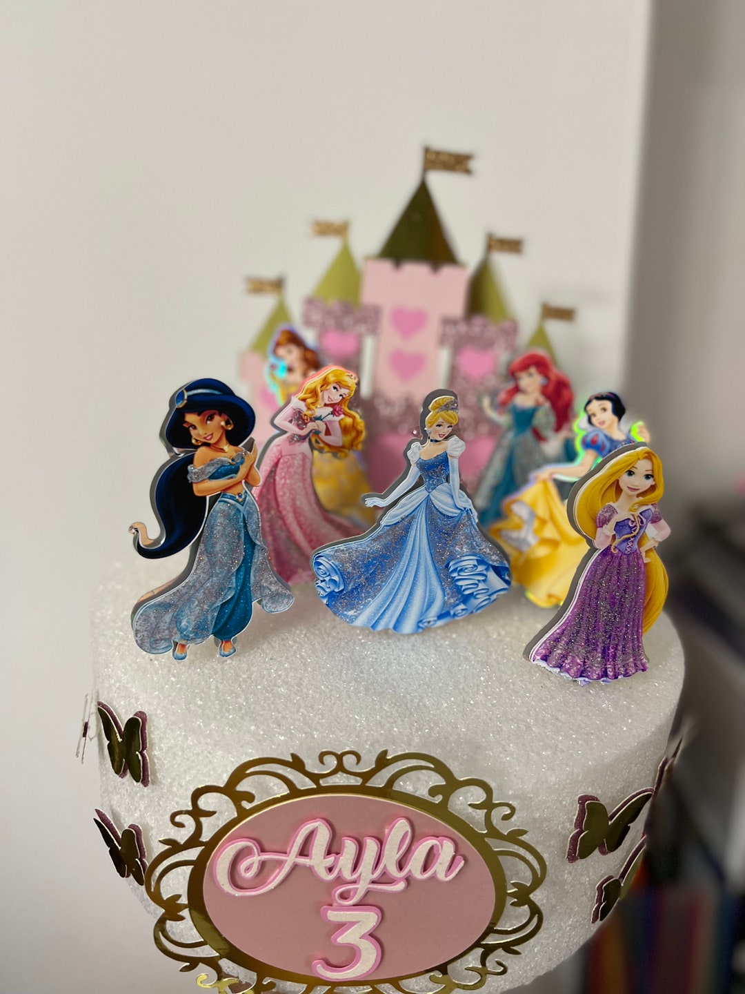 Personalized Princess Cake Topper - Inspired Princess Theme - Etsy
