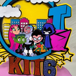 Teen Titans Cake Topper, Teen Titans Birthday, Teen Titans Shaker Cake ...