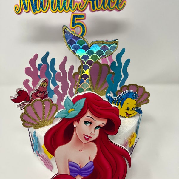 Little Mermaid Cake Topper - Etsy