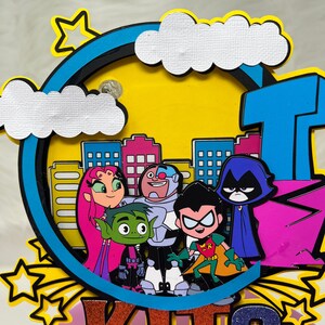 Teen Titans Cake Topper, Teen Titans Birthday, Teen Titans Shaker Cake ...