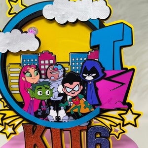 Teen Titans Cake Topper, Teen Titans Birthday, Teen Titans Shaker Cake ...