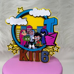 Teen Titans Cake Topper, Teen Titans Birthday, Teen Titans Shaker Cake ...