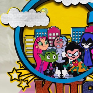 Teen Titans Cake Topper, Teen Titans Birthday, Teen Titans Shaker Cake ...
