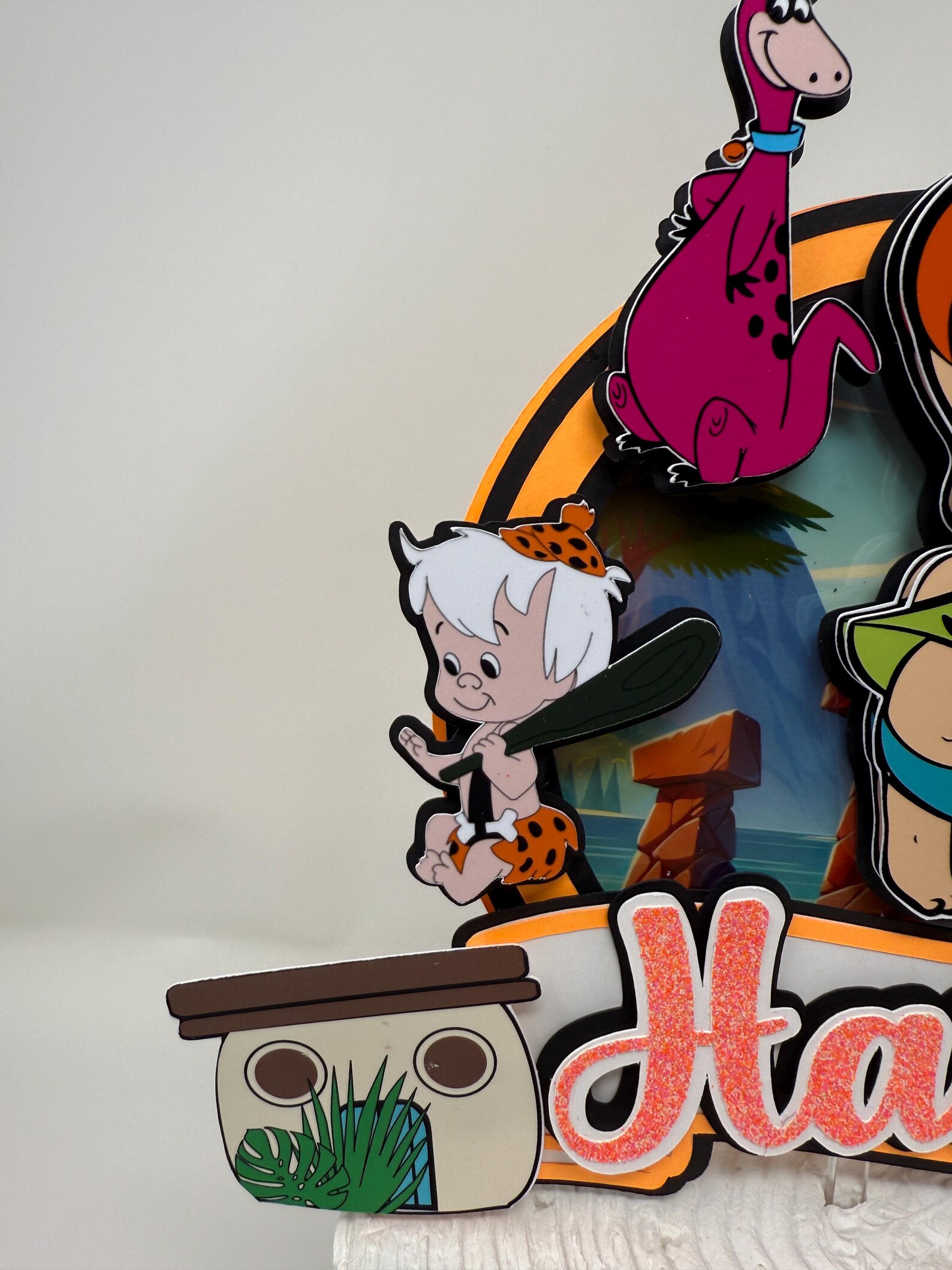 Pebbles Cake Topper, the Flintstones Theme Cake Topper, Pebbles Party ...