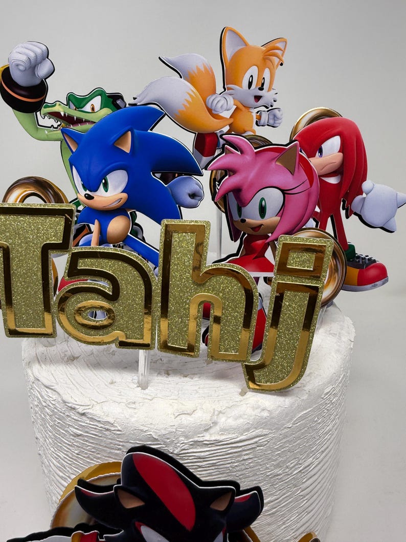 Sonic3 Cake Topper / Sonic Hedgehog Cake Topper / 3D Sonic Cake Topper ...