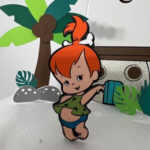 Pebbles Cake Topper, the Flintstones Theme Cake Topper - Etsy