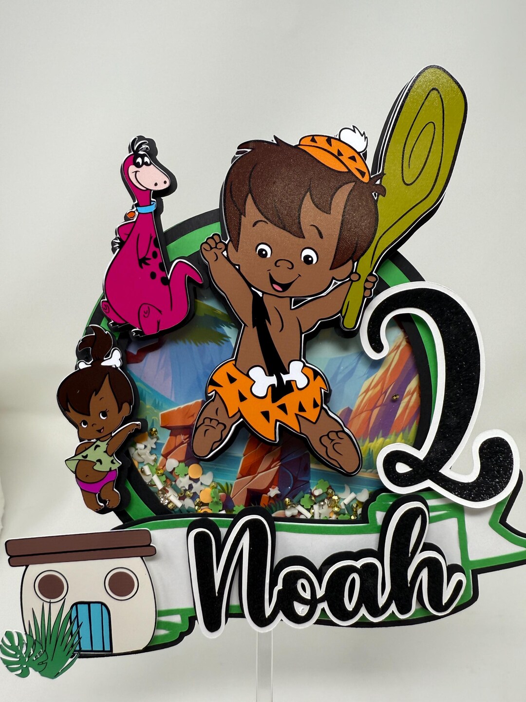 Bam-bam Cake Topper / Flintstone Cake Topper / Bam-bam Birthday - Etsy