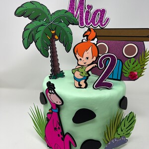 Pebbles Cake Topper, the Flintstones Theme Cake Topper - Etsy