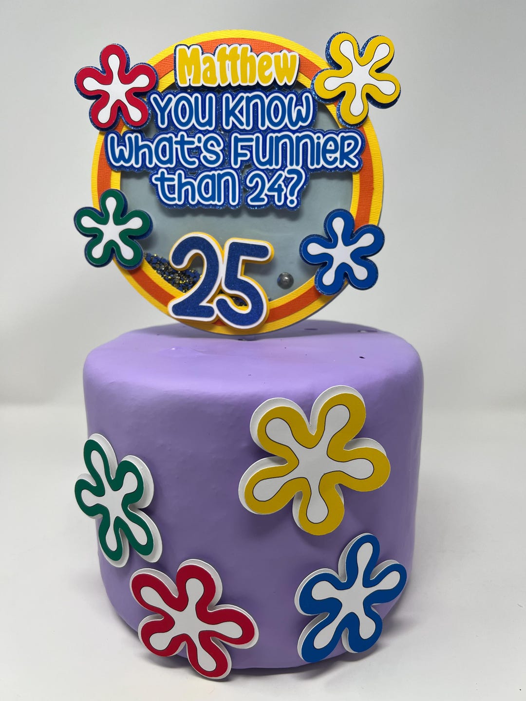 What's Funnier Than 24, 25th Birthday CAKE TOPPER - Etsy