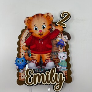 Daniel Tiger Shaker Cake Topper, Daniel the Tiger Customized, Daniel ...