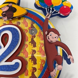 Curious George Cake Topper, Curious George Birthday, Curious George ...
