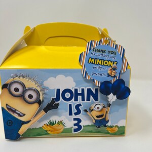 Minions Treat Birthday Party Favor Boxes - Etsy