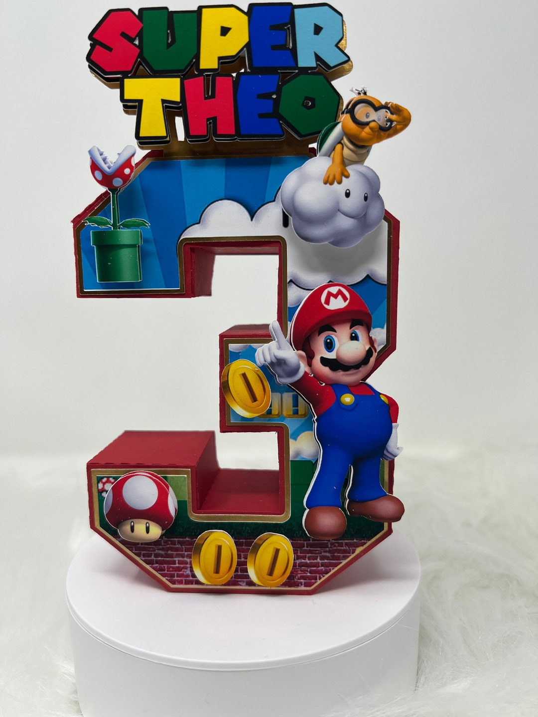 Super Mario Birthday Decor, Personalized 3D Numbers & Letters for Fun ...