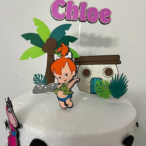 Pebbles Cake Topper, the Flintstones Theme Cake Topper - Etsy