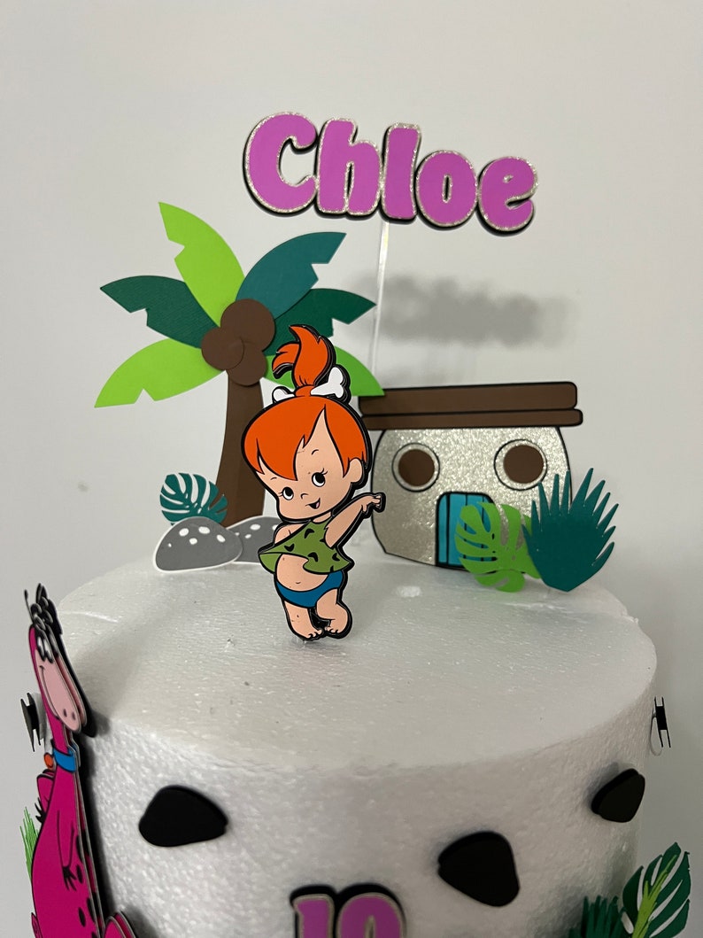 Pebbles Cake Topper the Flintstones Theme Cake Topper - Etsy