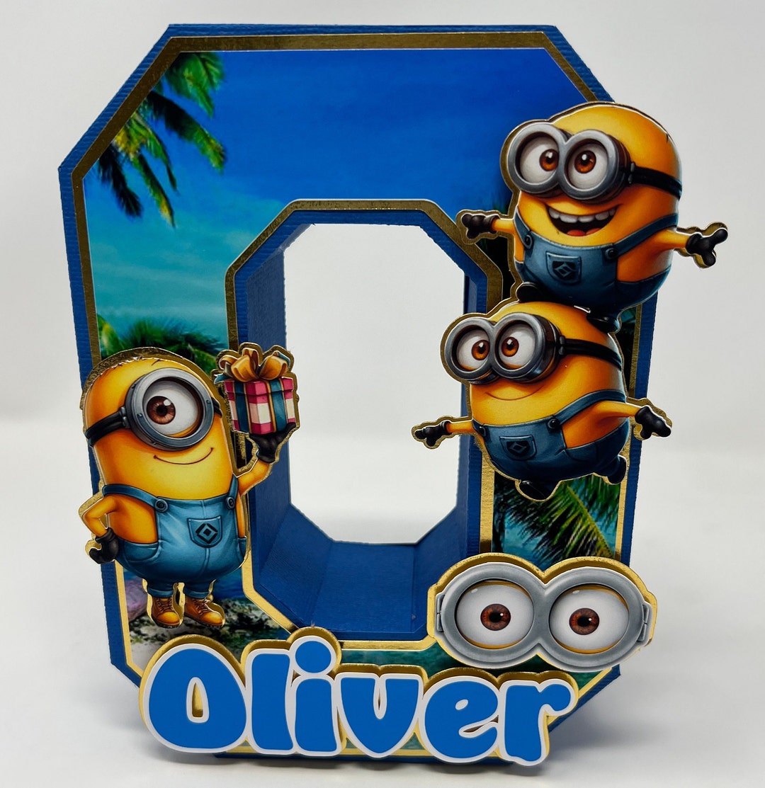 Minions 3D Letters, Minions 3D Numbers, Minions Decoration, Minions ...