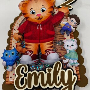 Daniel Tiger Shaker Cake Topper, Daniel the Tiger Customized, Daniel ...